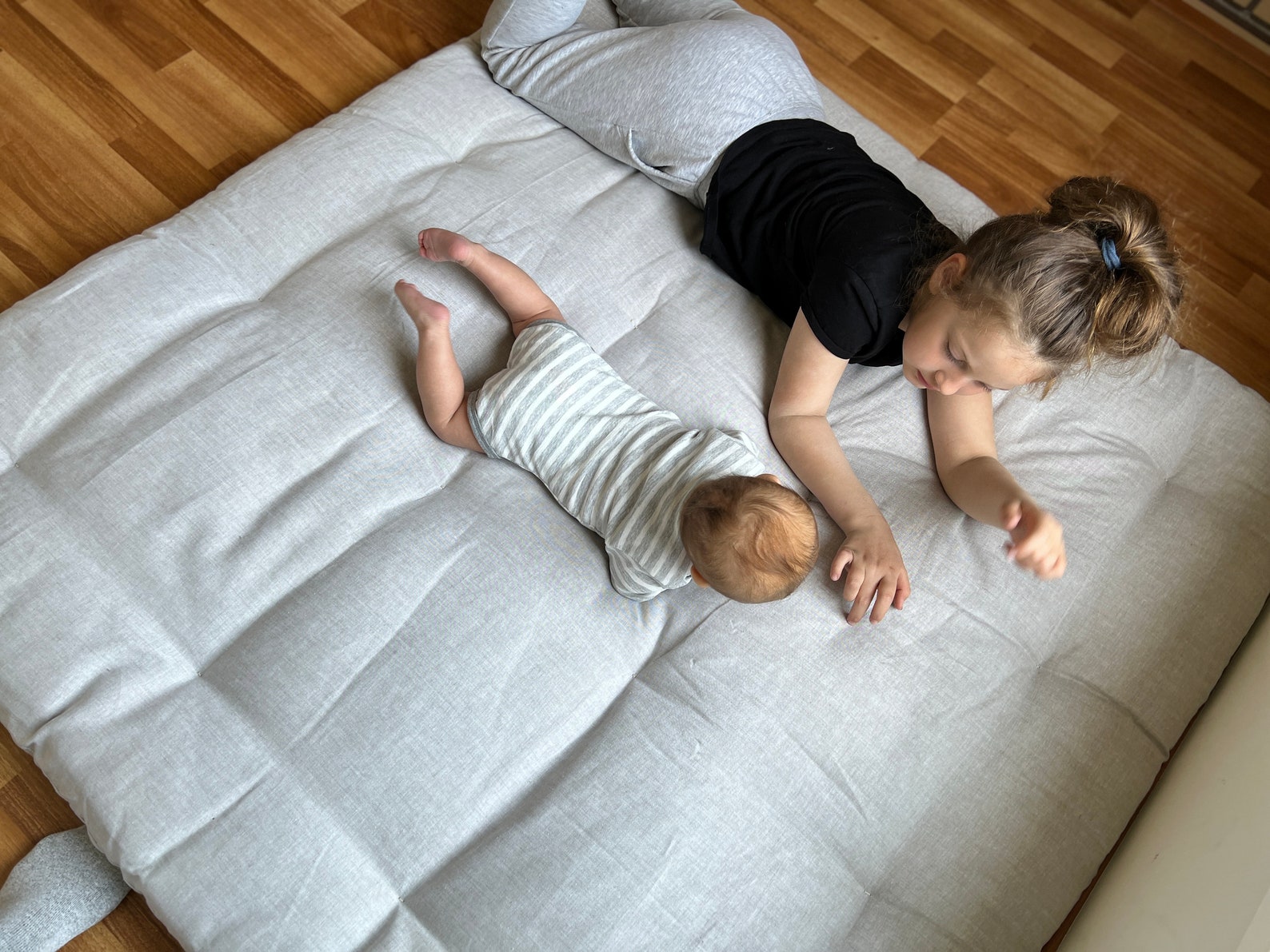 Organic Play Mat Crawling Mat Filled HEMP Fiber in Non-dyed Linen ...