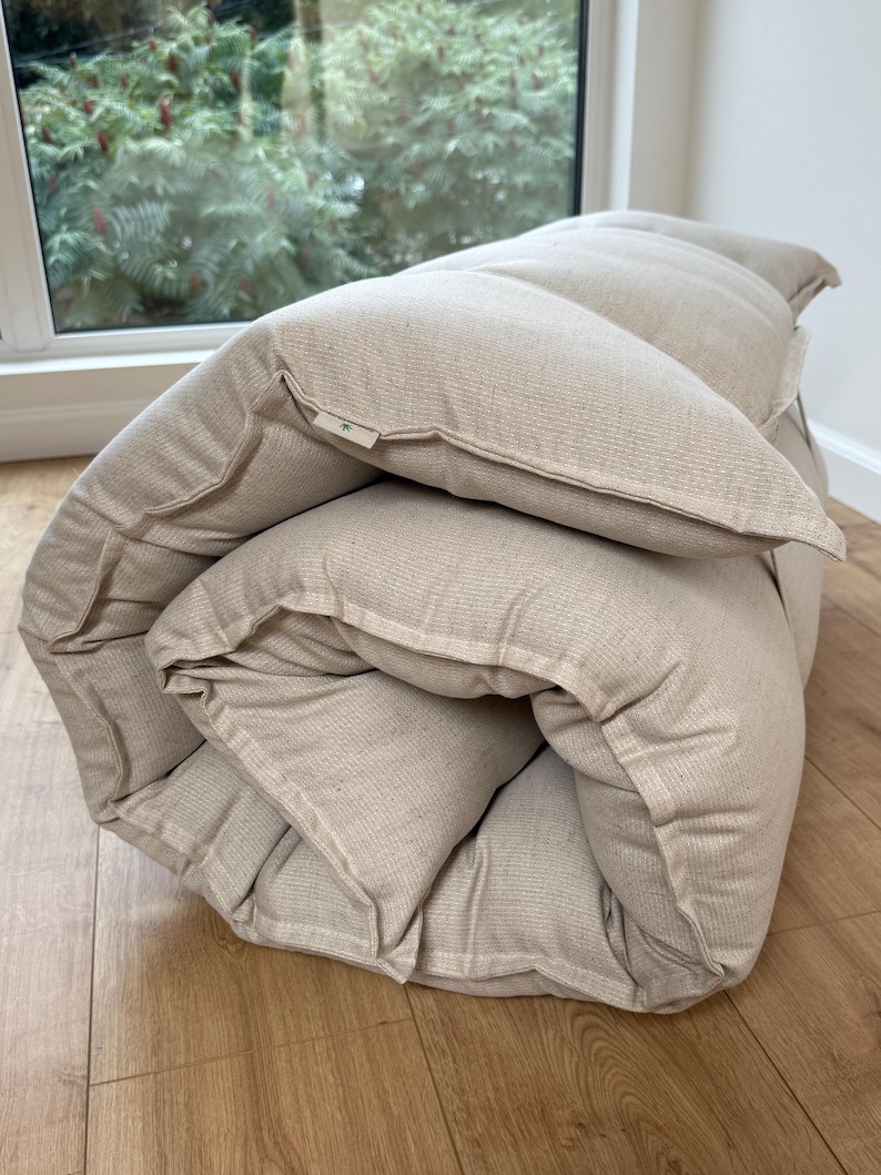 HEMP Shikibuton Mat Shiki Futon 3” Thick Filled Organic Hemp Fiber in ...