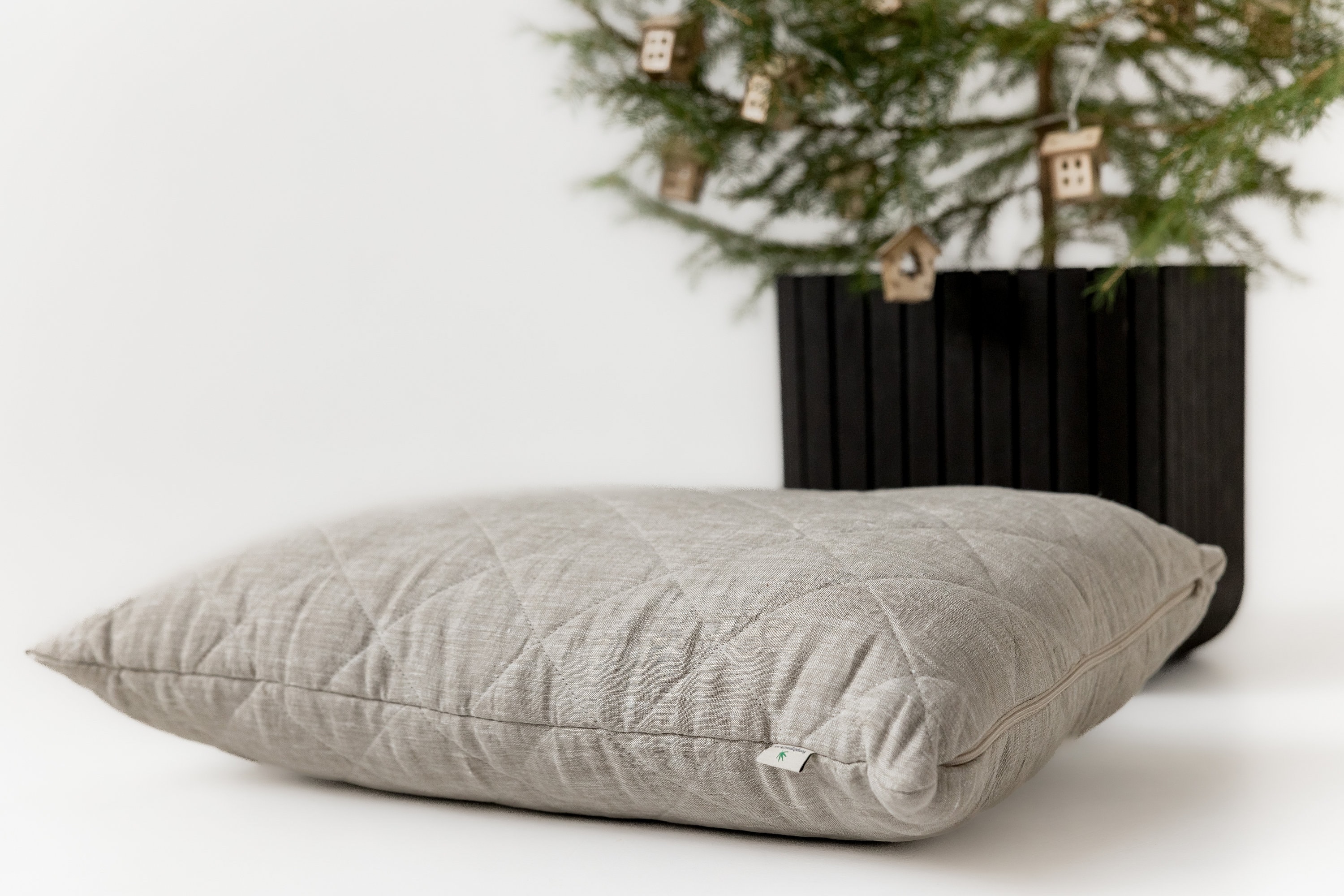 Gift for Her / Him - Hemp Linen Organic Pillow Filled HEMP FIBER in ...