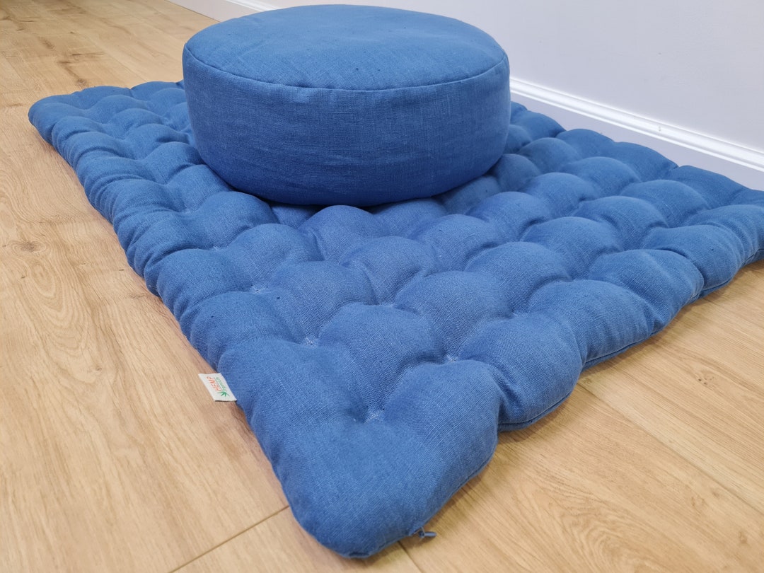 Meditation Set Zafu & Zabuton With Buckwheat Hulls Meditation Pillow ...