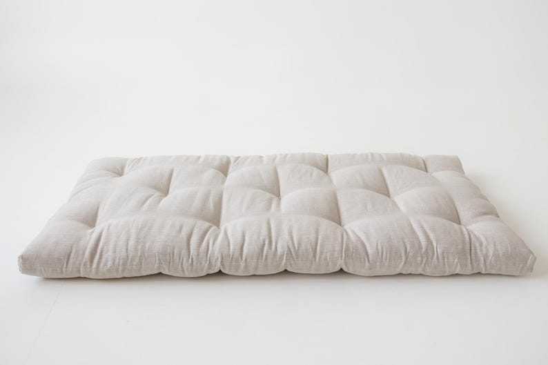 Hemp Linen Shikibuton Mat 3” Thick Organic Mat With Hemp Fiber Filler ...