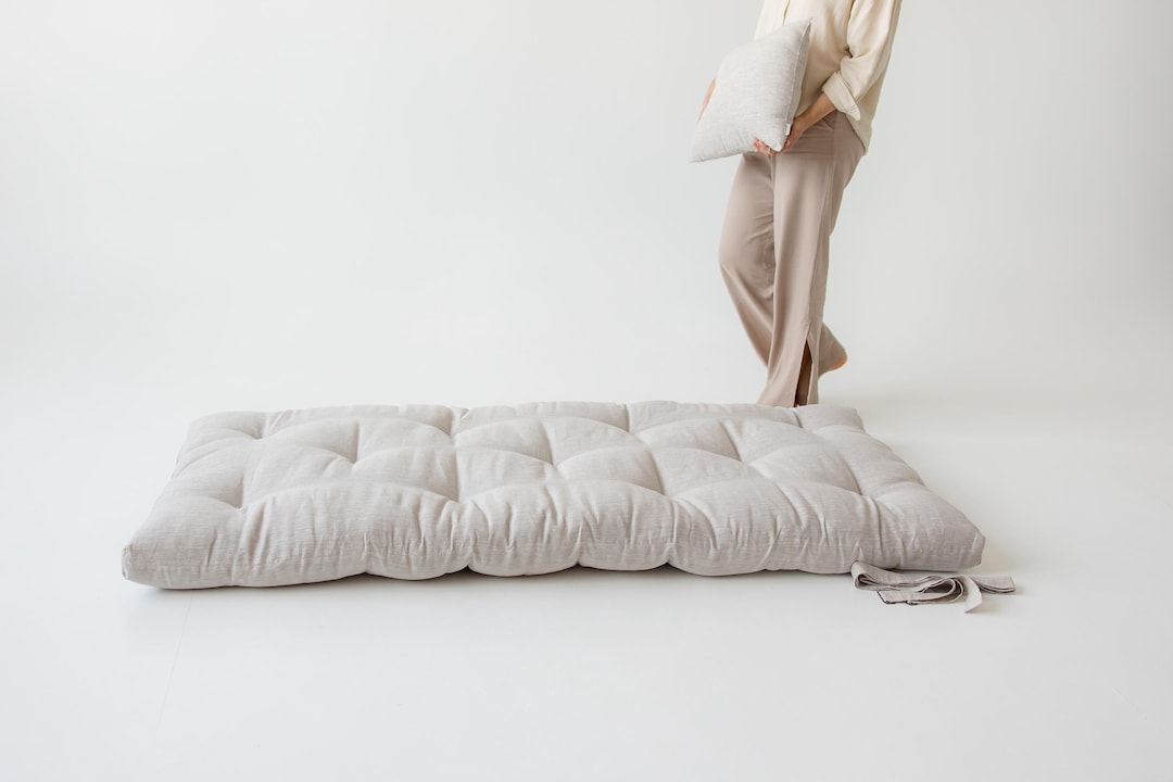 Hemp Linen Shikibuton Mat 3” Thick Organic Mat With Hemp Fiber Filler ...