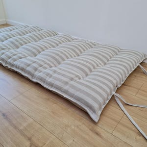 HEMP Linen Shikibuton Mat Shiki Futon 3” Thick Filled Organic Hemp ...