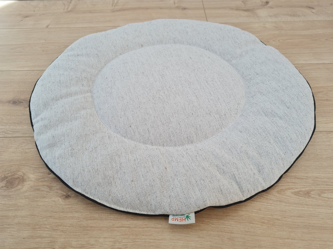 Round HEMP Pet Mat Carpet Filled HEMP Fiber Rug /dog Mat Pad/ Cat Mat ...