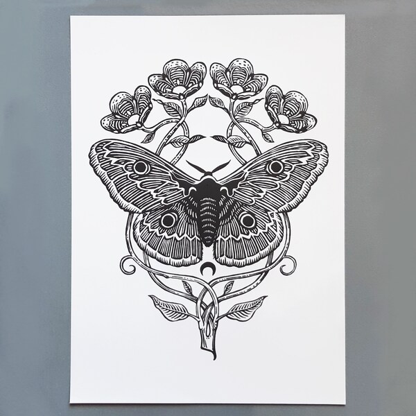 Butterfly Linocut - Etsy