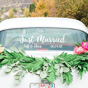 Just Married Wedding Car Window Removable Personalized Vinyl Decal ...