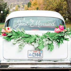 Just Married Wedding Car Window Removable Personalized Vinyl Decal ...