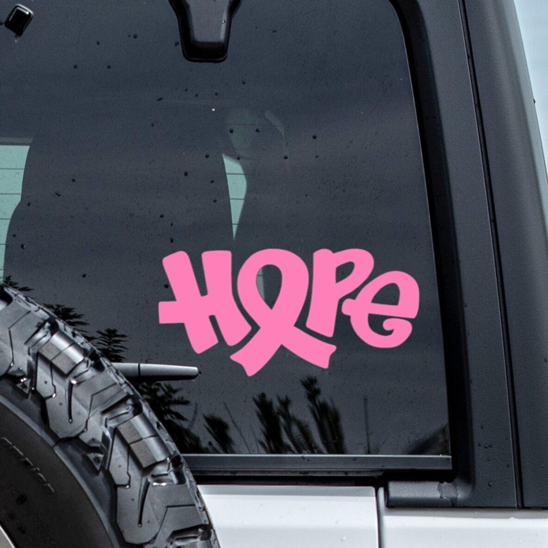 Cancer Awareness Decal, Hope Vinyl Sticker, Cancer Sucks Sticker ...