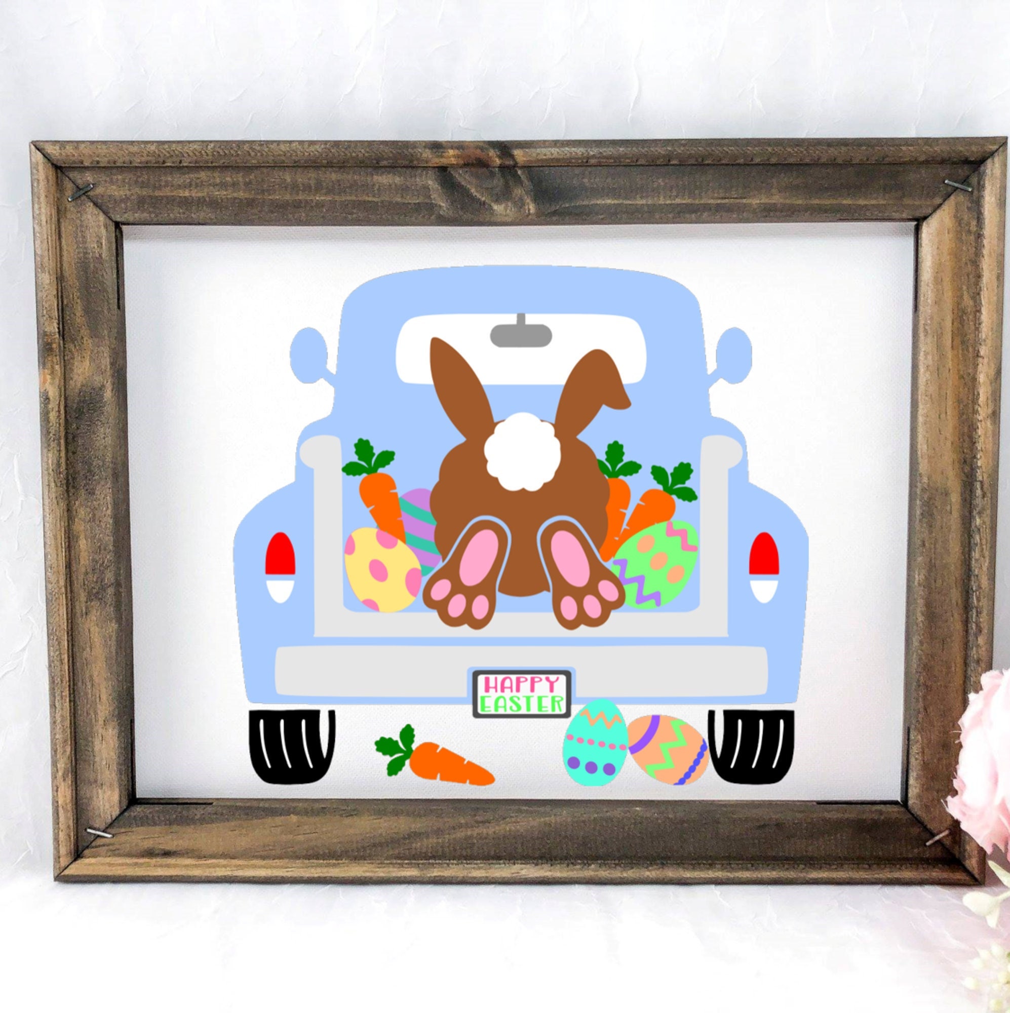 Happy Easter Bunny Truck SVG PNG Files, Cut Files Cricut Silhouette ...