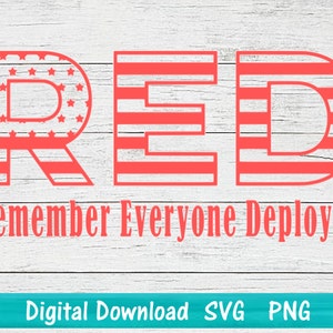 RED Friday Shirt Design SVG PNG Military Digital File Remember - Etsy