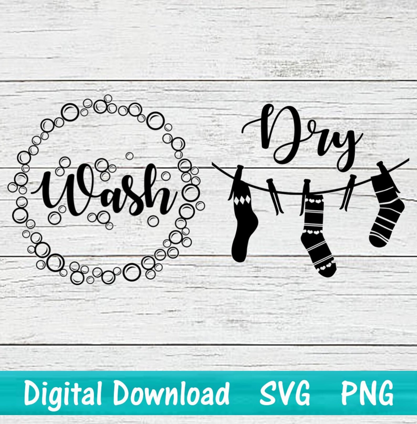 Washer Dryer Laundry Room Design SVG PNG Digital Files, Cutting Files ...