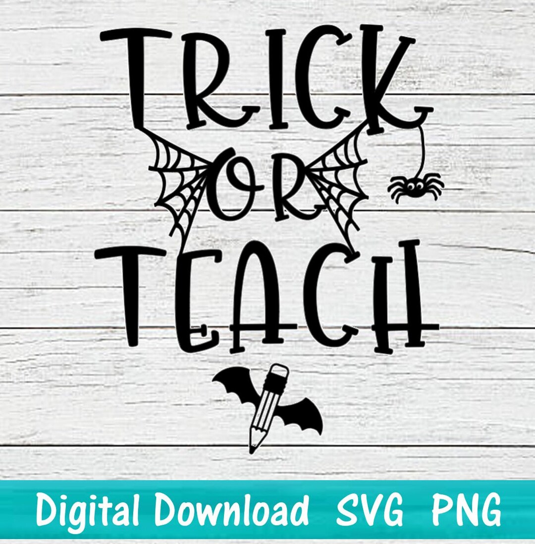 Teacher Halloween SVG PNG Instant Digital Download, Education Halloween ...