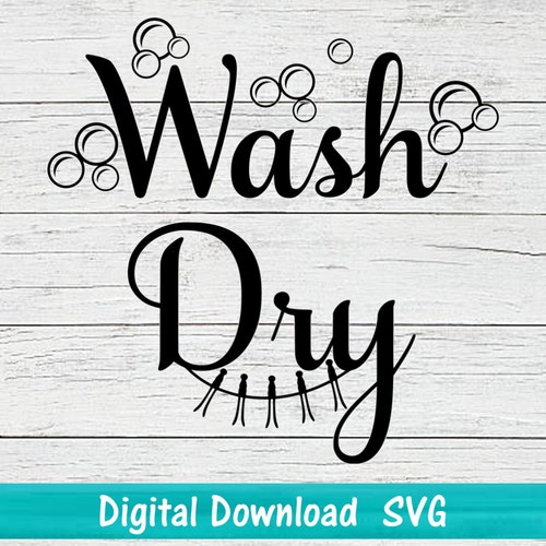 Wash Dry SVG Washer Dryer SVG Laundry Svg Files for Cricut - Etsy