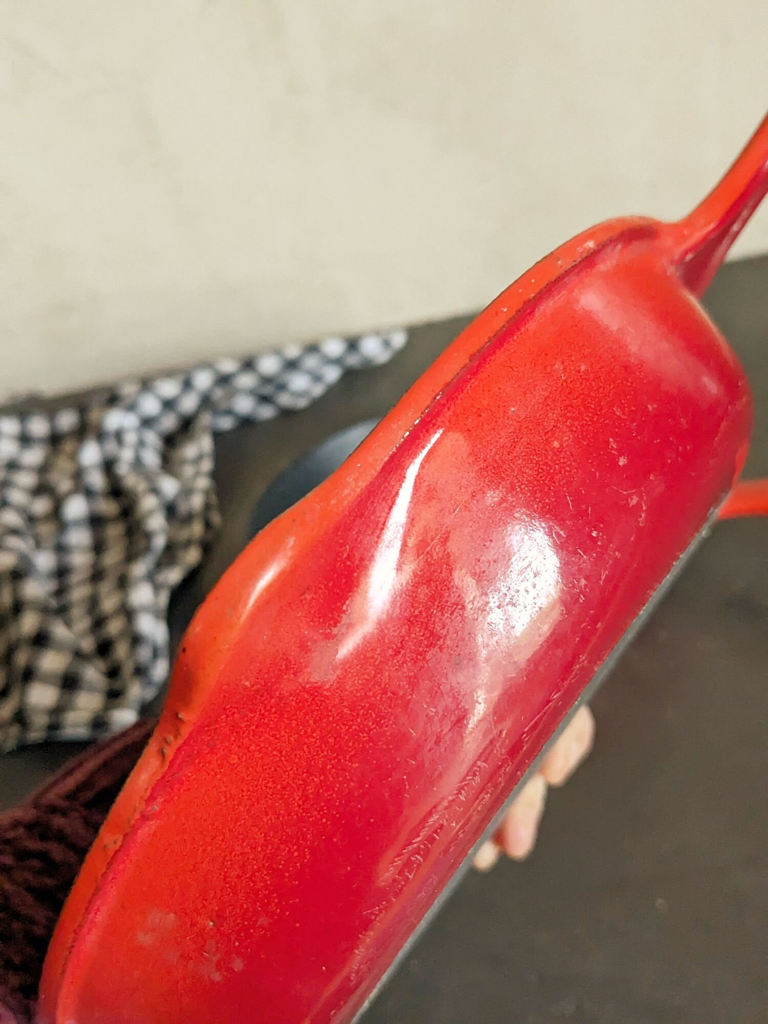 NOMAR Vintage French Enameled Cast Iron Frying Pan like Le Creuset 20 ...