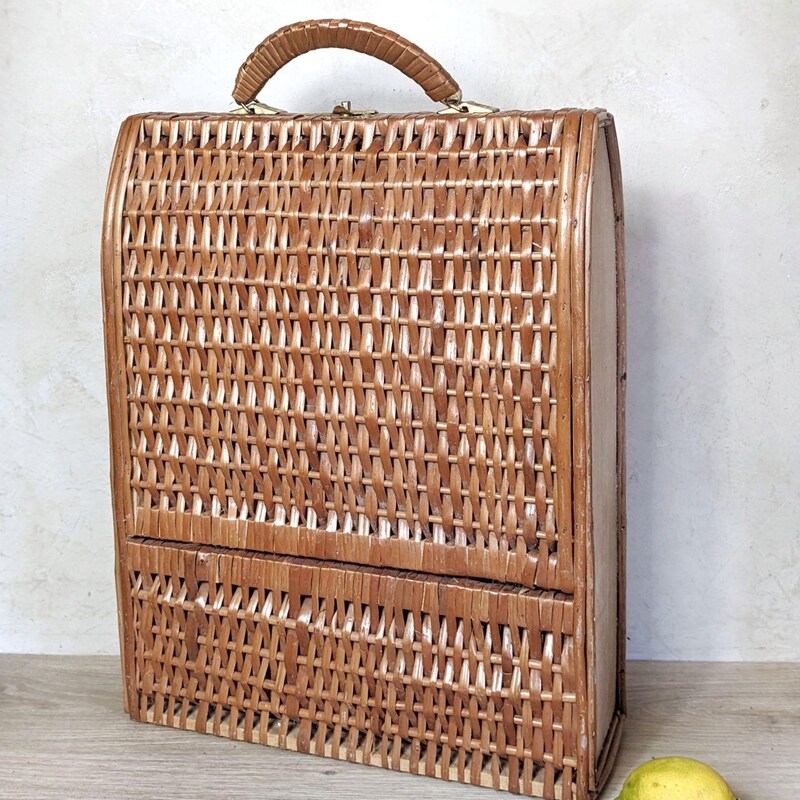 Wicker Suitcase - Etsy