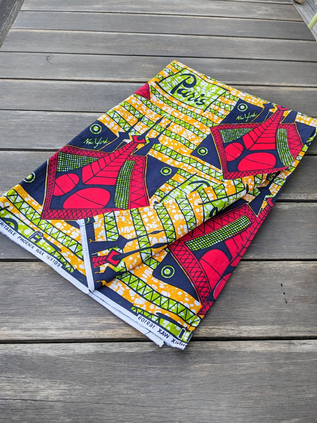 African Wax Print Phoenix Fabric Tablecloth, Cotton Pagne, Paris - New ...