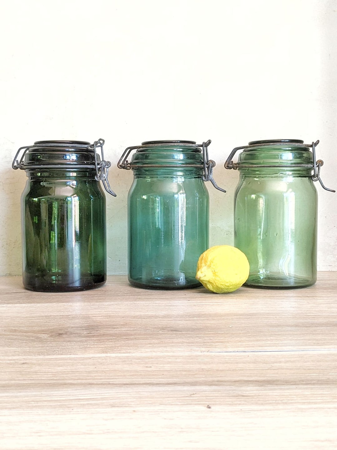 French Vintage Conservation Jar DURFOR Vintage 1930 Green Glass, 1 ...
