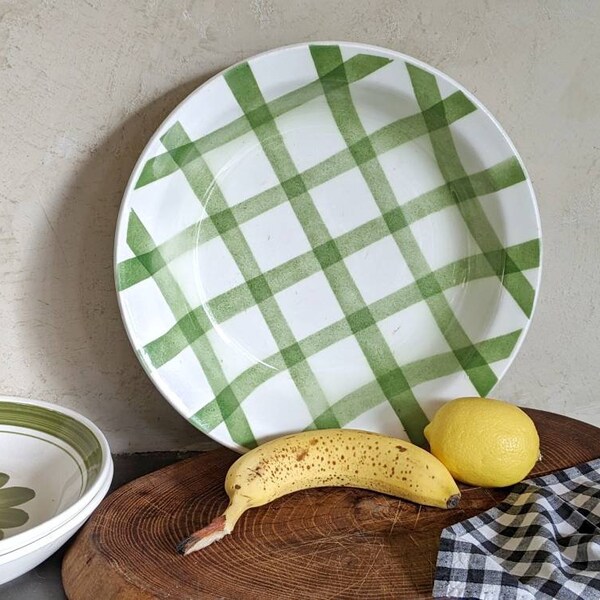 Gingham Plates - Etsy