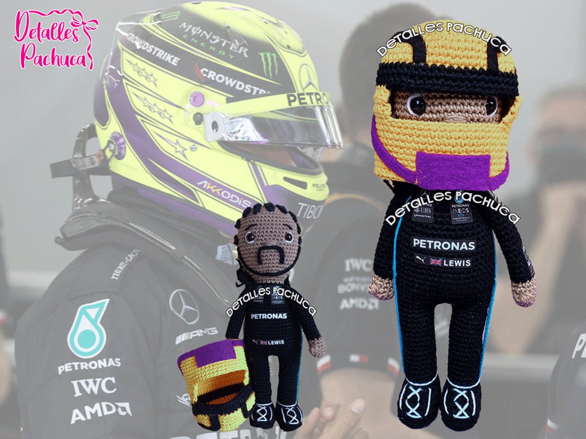 Lewis Hamilton Mercedes F1 Formula 1 Racing Driver Crochet - Etsy