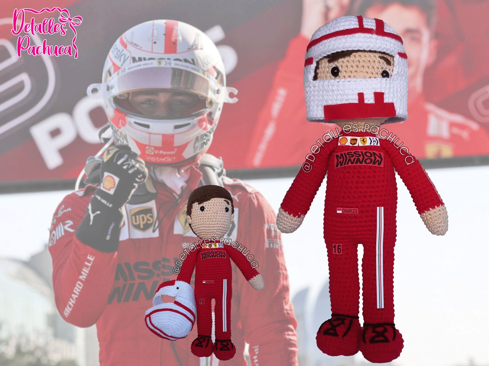 Charles Leclerc Ferrari F1 Formula 1 Racing Driver Crochet - Etsy