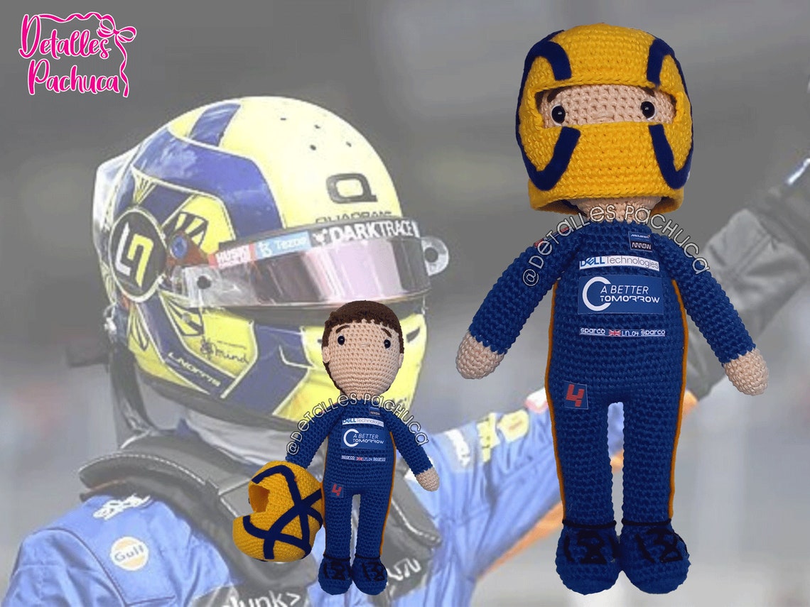 Lando Norris Mclaren F1 Formula 1 Racing Driver Crochet Doll - Etsy