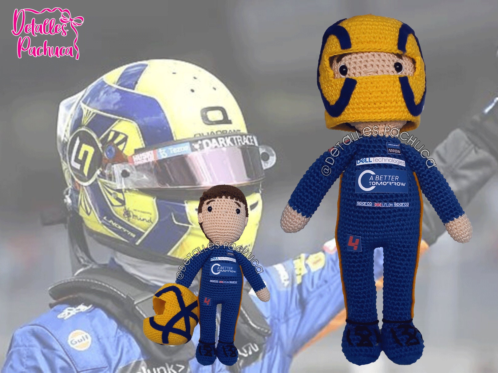 Lando Norris Mclaren F1 Formula 1 Racing Driver Crochet Doll - Etsy