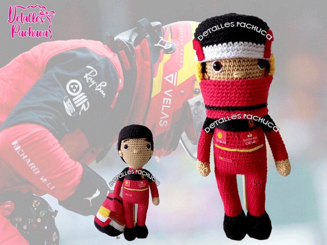 Carlos Sainz Ferrari F1 Formula 1 Racing Driver Crochet - Etsy