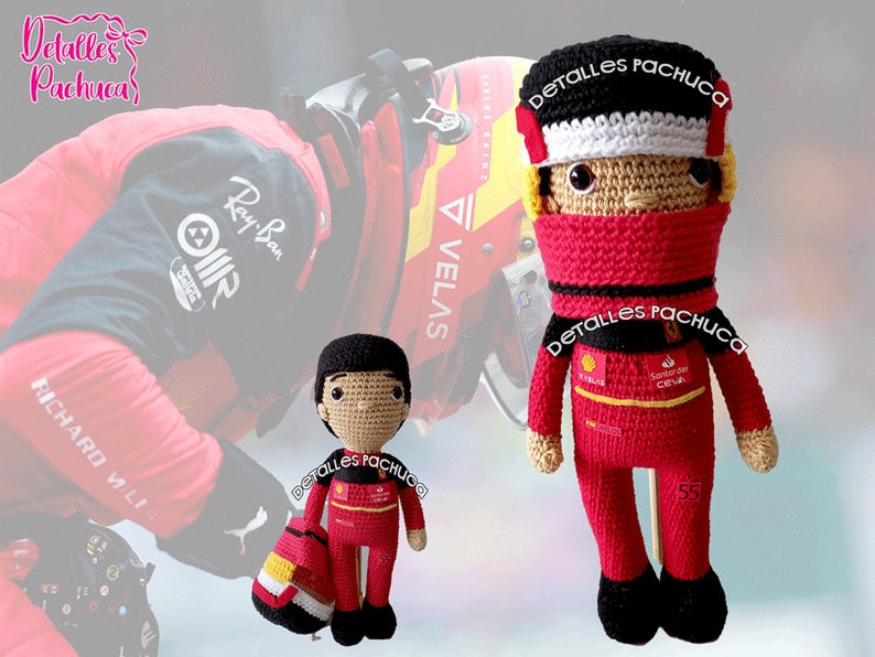 Carlos Sainz Ferrari F1 Formula 1 Racing Driver Crochet - Etsy