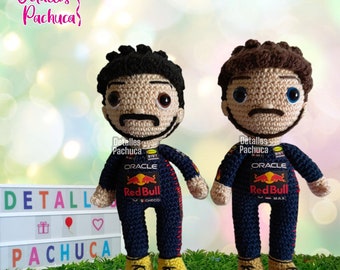 Max Verstappen Red Bull Racing F1 Formula 1 Racing Driver Crochet Doll ...