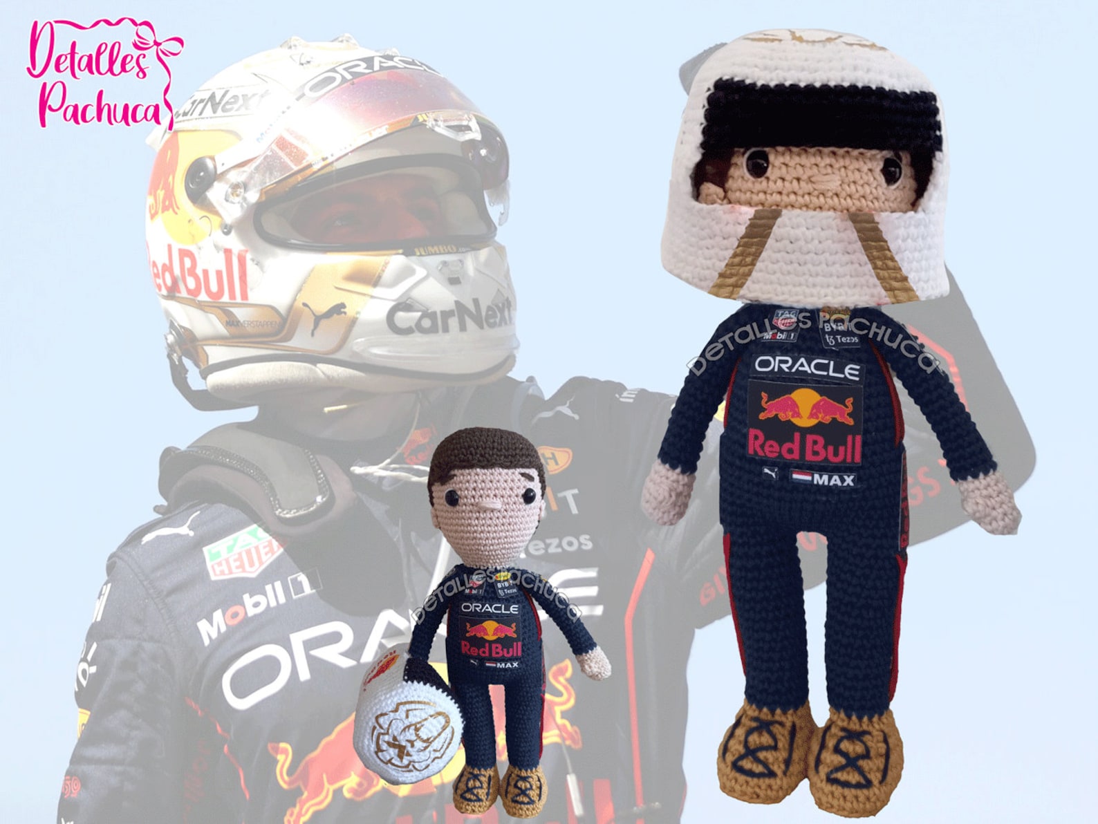 Max Verstappen Red Bull Racing F1 Formula 1 Racing Driver Crochet Doll ...