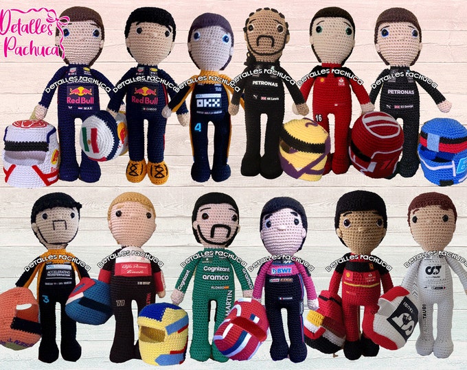 Charles Leclerc Ferrari F1 Formula 1 Racing Driver Crochet Plushie Doll ...