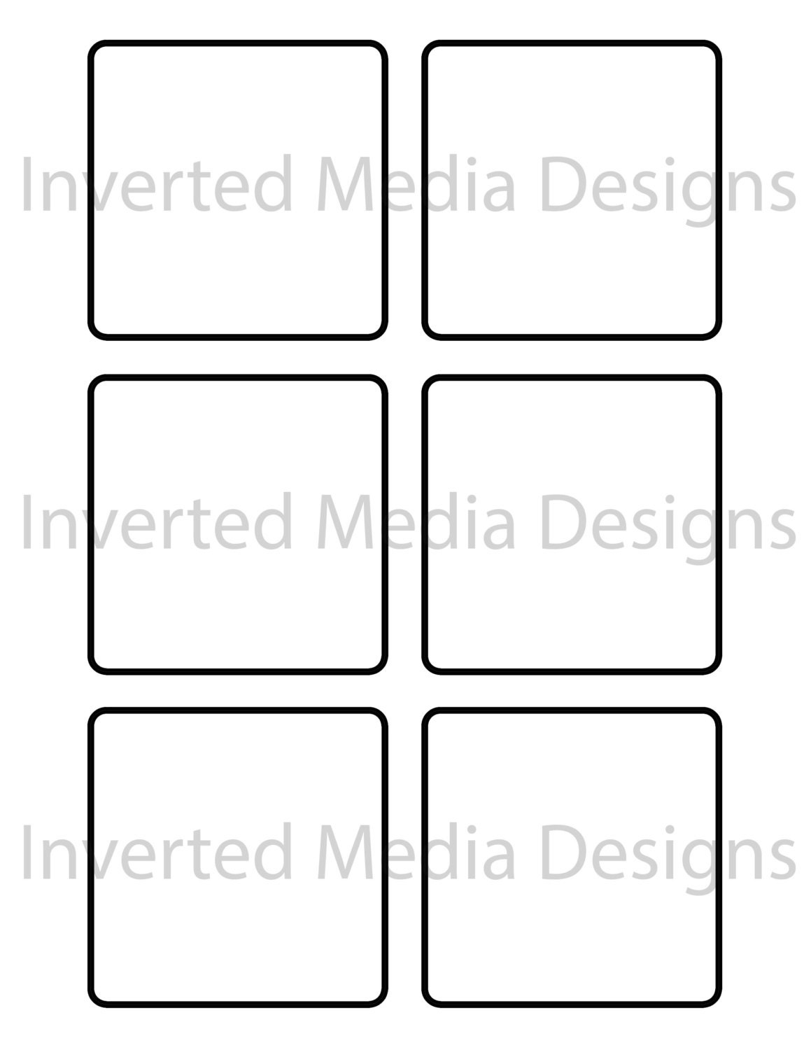 3x3 Inch Square (zentangle) Outline With Rounded Corners .PDF File - Etsy