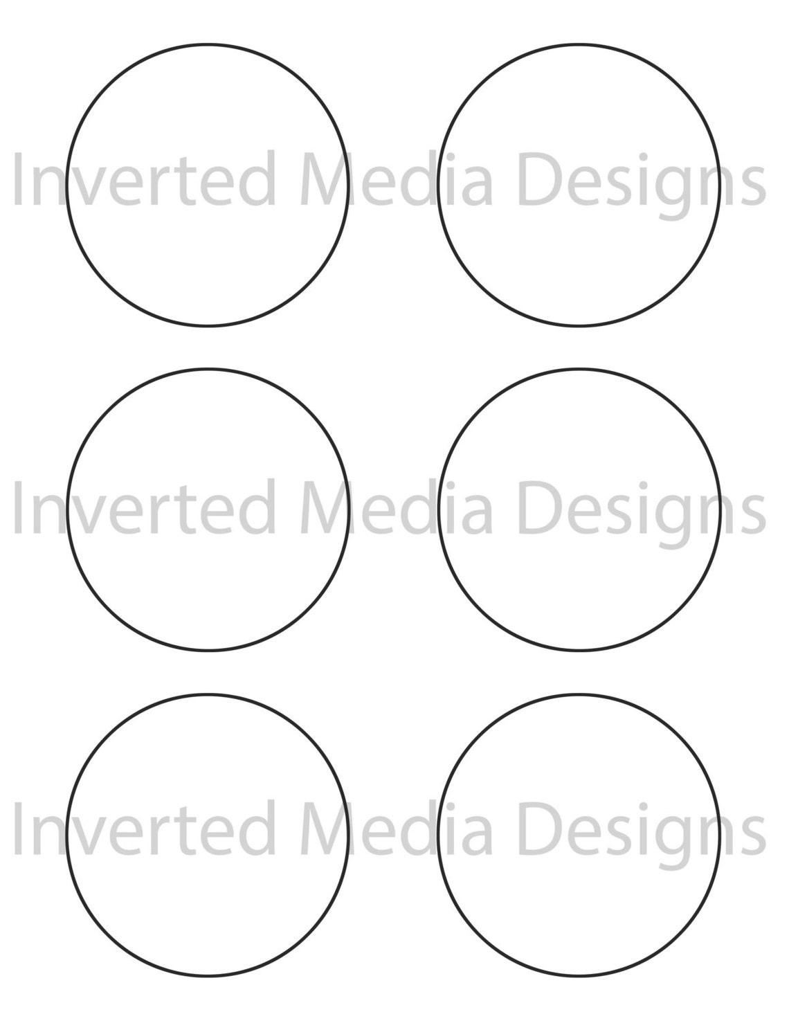 3 Inch Circle (zentangle) Bold Outline .PDF File - Etsy