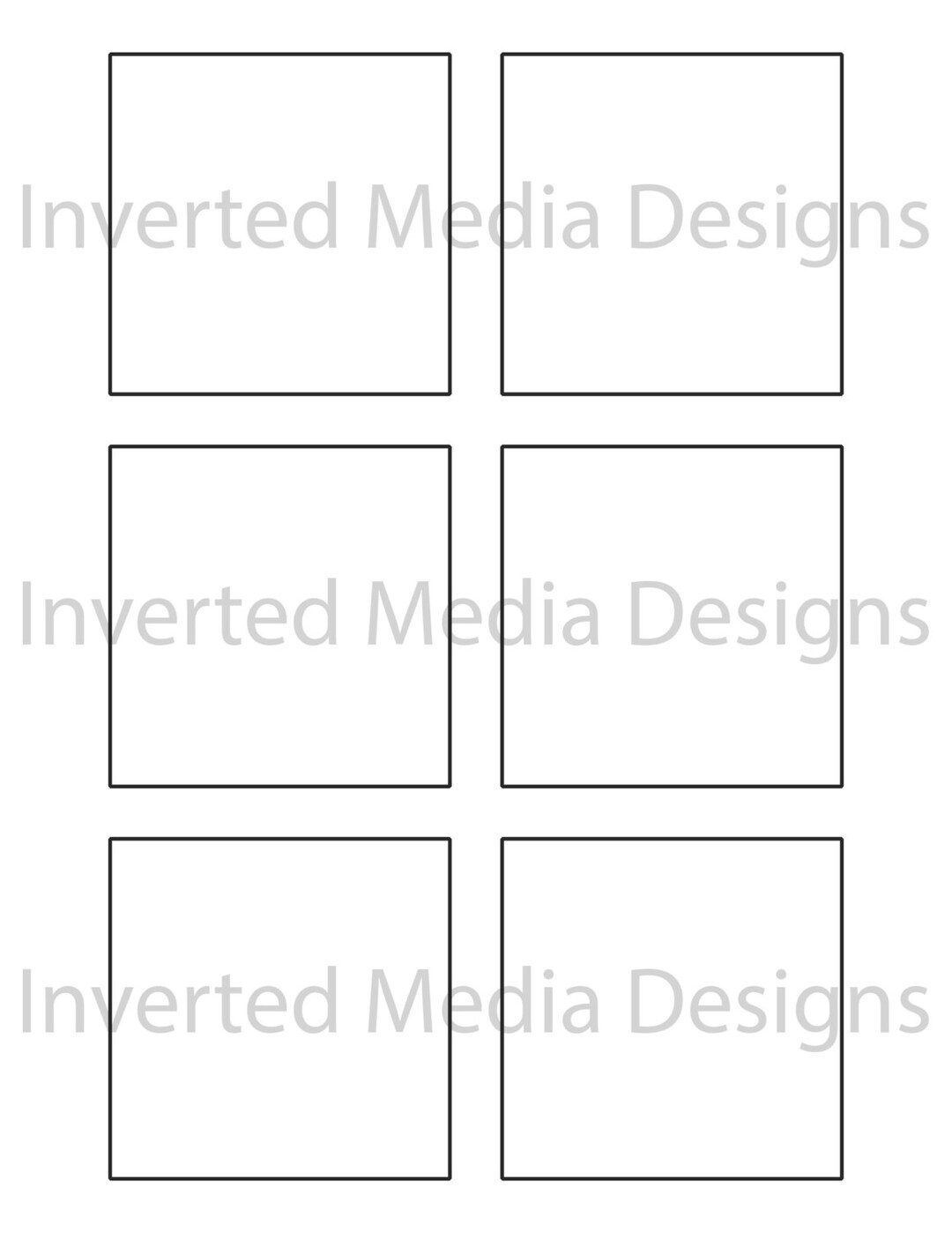 3x3 Inch Square (zentangle) Outline .PDF File - Etsy