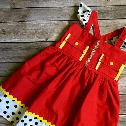 Girl's Fireman Rescue Dog Dress Girl's Fire Rescue | Etsy