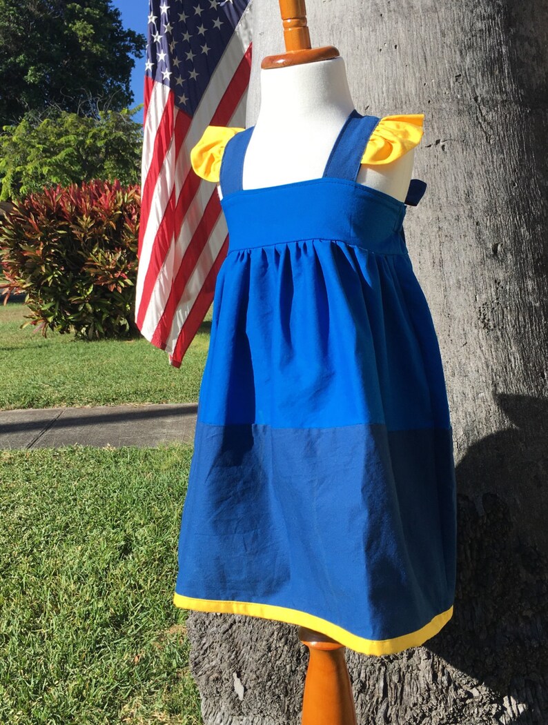 Girl's Blue Tang Dress , Girl's Fish Dress , Girl's Fish Costume , Blue ...