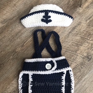 Nautical Sailor Anchor Photo Prop Outfit Set - Etsy