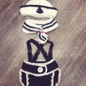 Nautical Sailor Anchor Photo Prop Outfit Set - Etsy