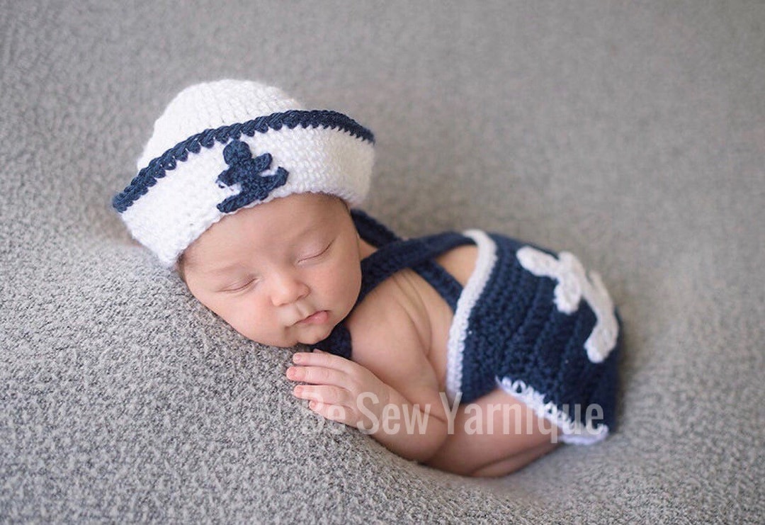 Nautical Sailor Anchor Photo Prop Outfit Set - Etsy