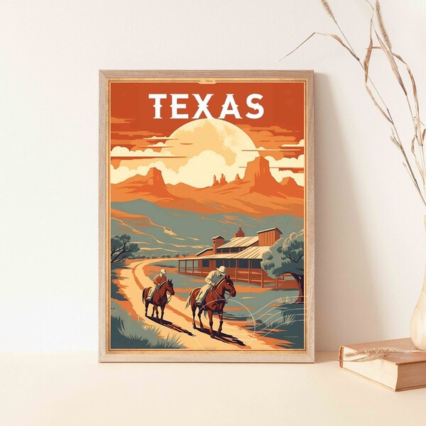 Texas Poster - Etsy