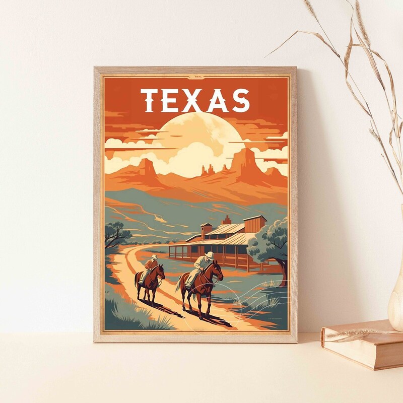 Texas Poster - Etsy