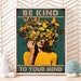 Be Kind to Your Mind Vintage Poster, Flower Girl Vintage Poster, Mental ...