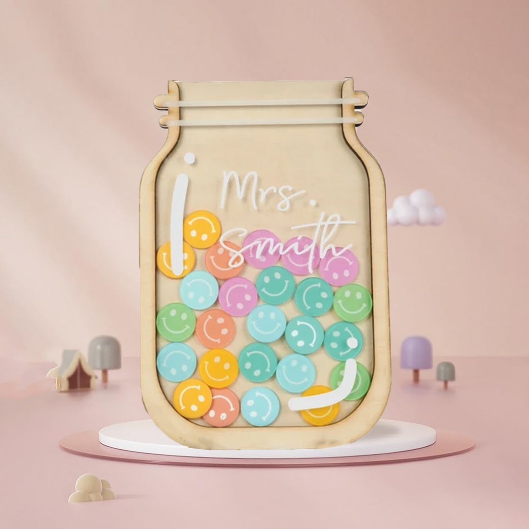 Custom Reward Jar and Tokens, Reward Jar for Classroom, Teacher Reward ...