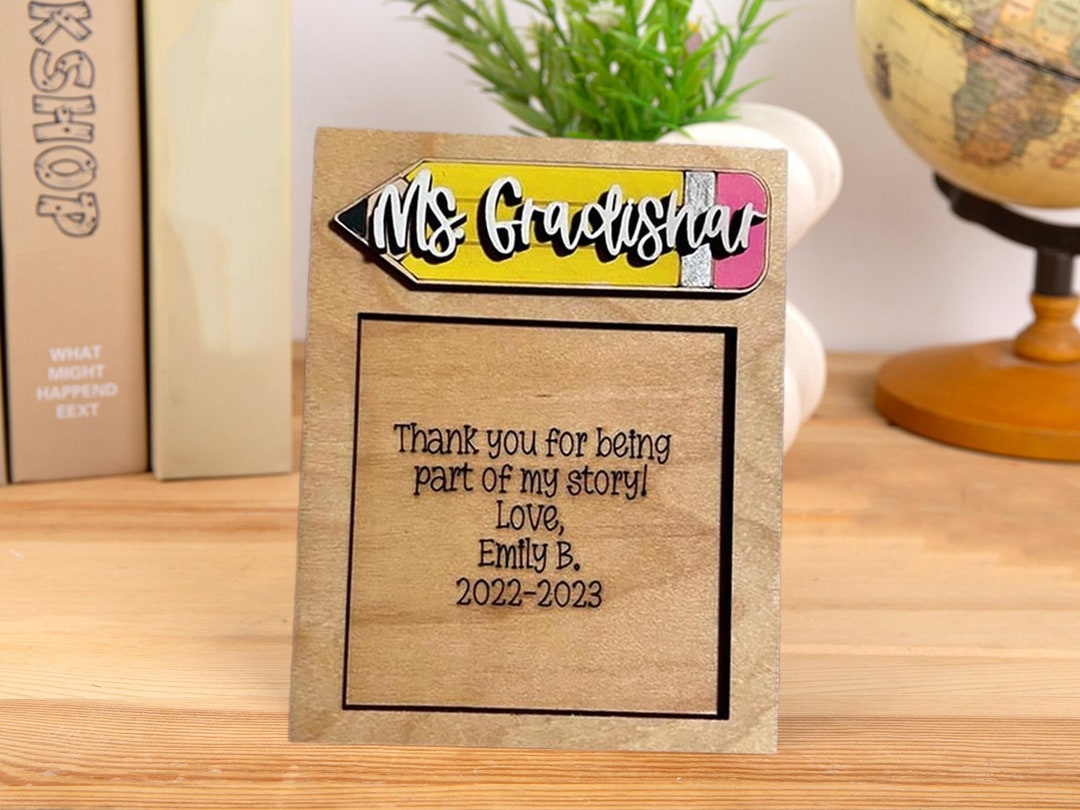 Personalized Teacher Appreciation Gift, Custom Note Pad Holder, Teacher ...