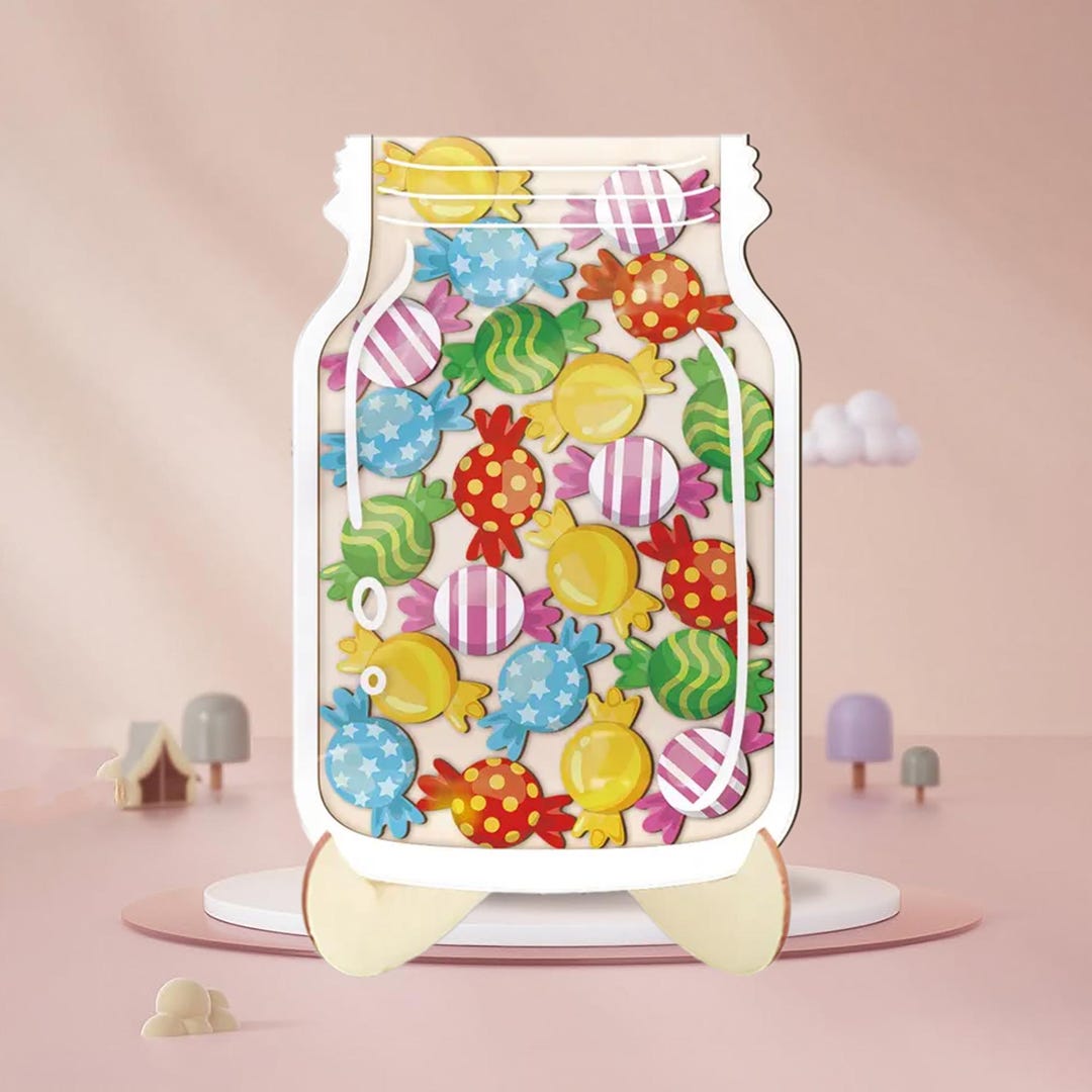 Colorful Candy Chip Reward Jar, Custom Reward Jar for Kids, Lollipop ...