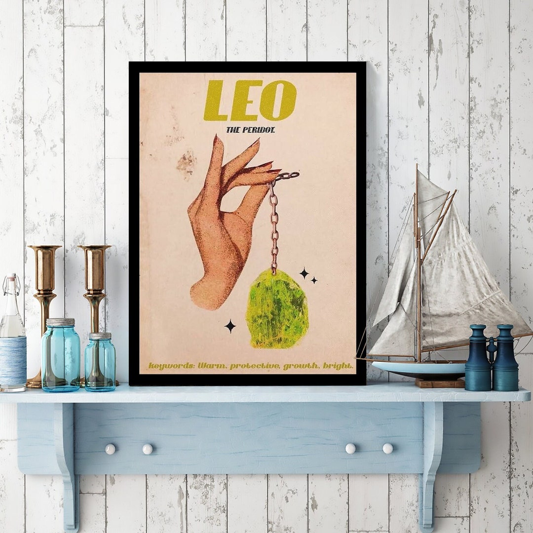 Unframed Leo the Peridot Vintage Poster, Leo Zodiac Retro Poster, Leo ...