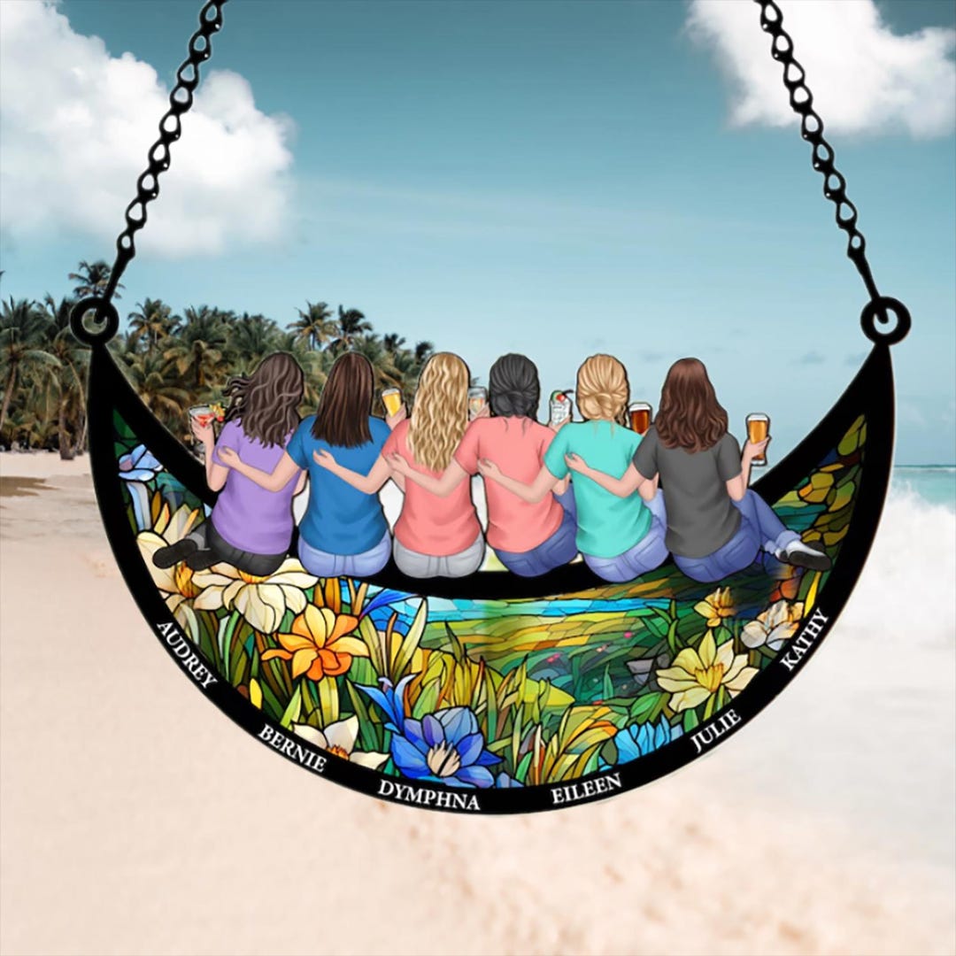 Personalised Friends Suncatcher Ornament, Bestie Personalized Window ...