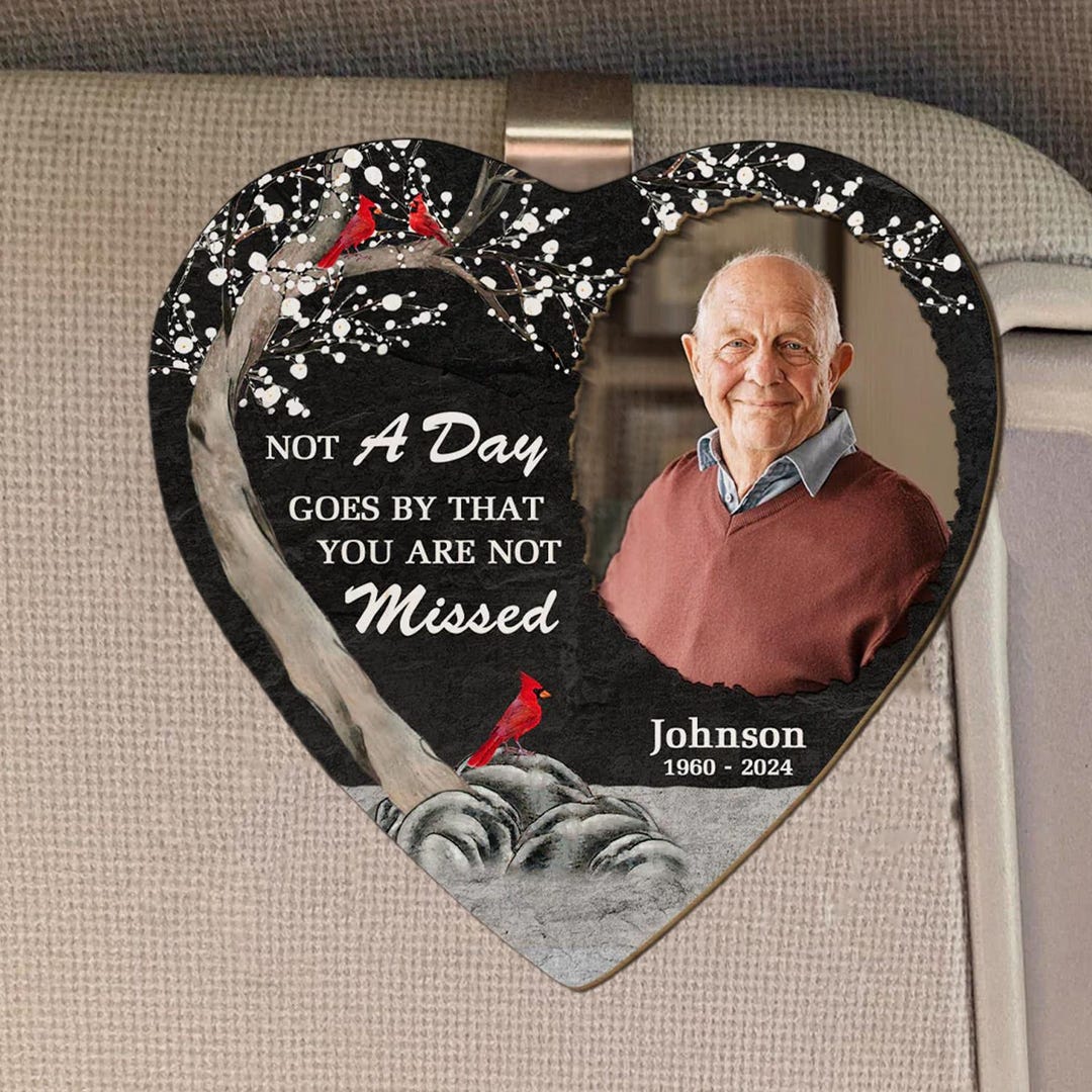 Custom Memorial Photo Car Visor Clip, Miss and Love Personalized ...
