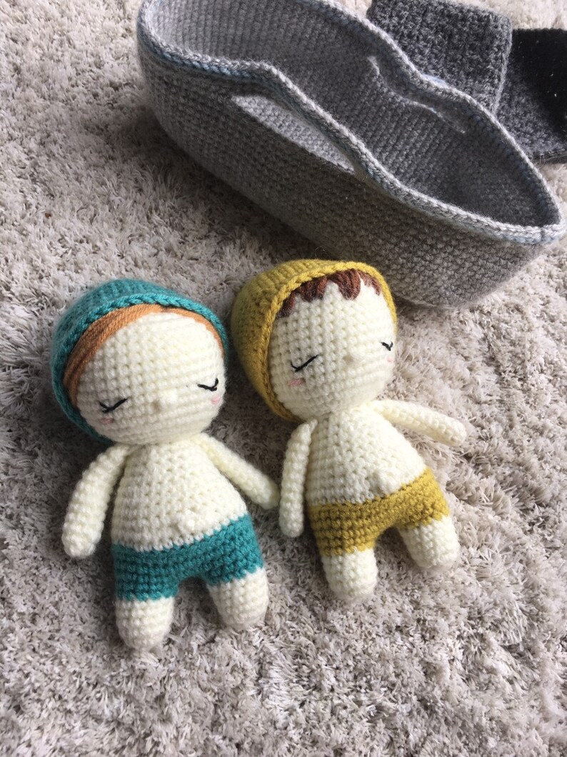 Tutoriel / Patron Set mini bébé nombril et son couffin au - Etsy France