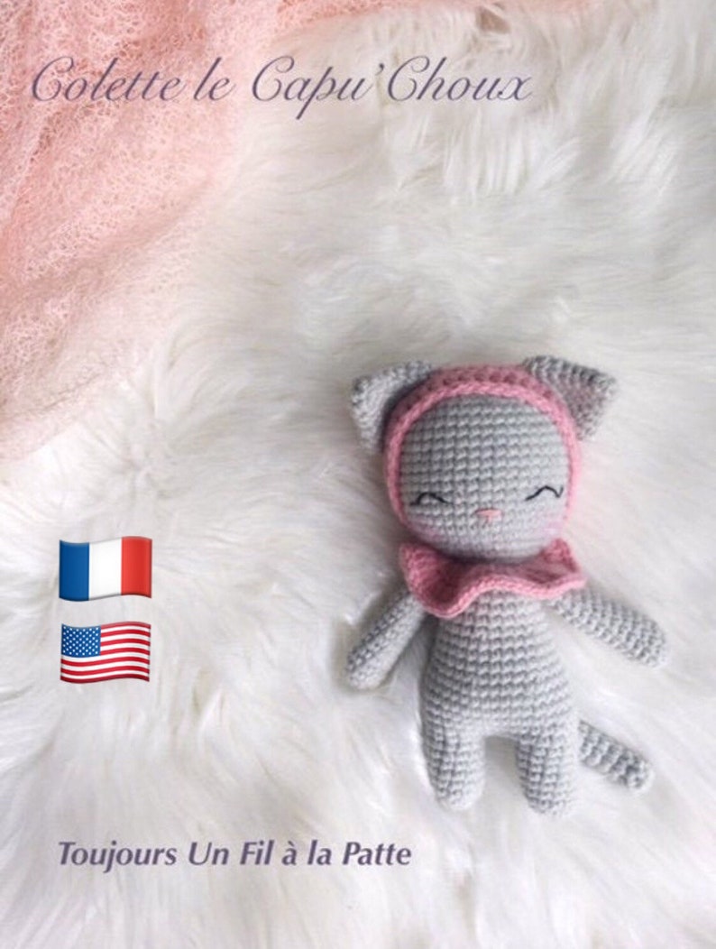 Colette le petit chat Capu'Choux patron tutoriel | Etsy France